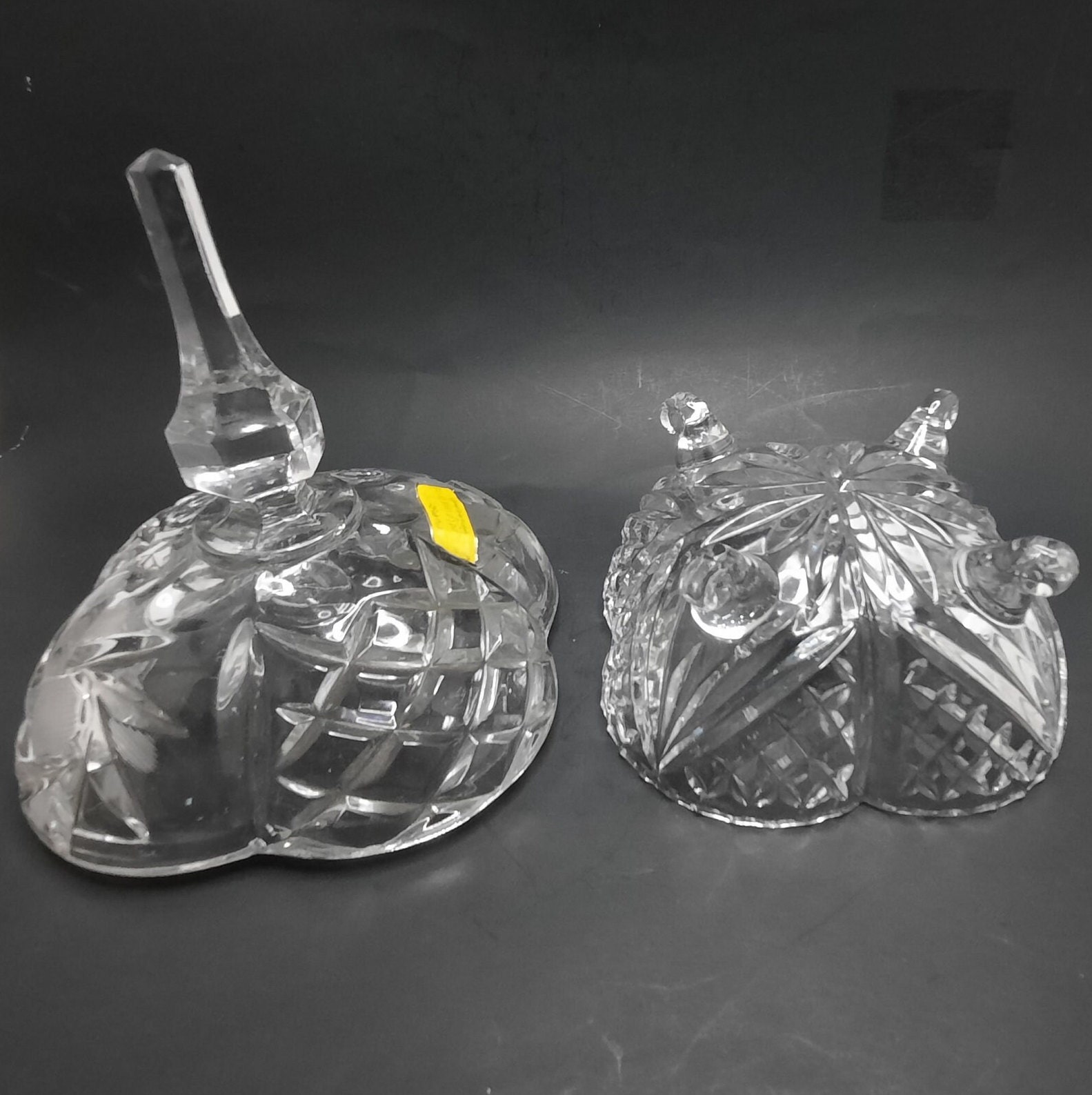 Genuine Hand Cut Lead Crystal 24% PBO Candy Dish Made in - Etsy