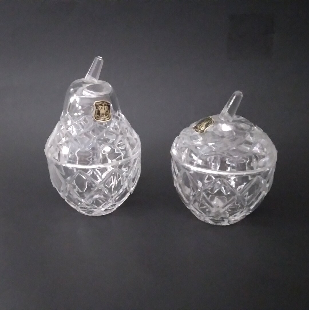 Golden Crown Genuine Hand Cut Lead Crystal Apple and Pear Western ...