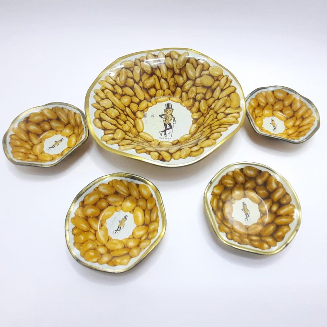 Vintage Mr. Planters Peanut Snack Bowls Set - Etsy