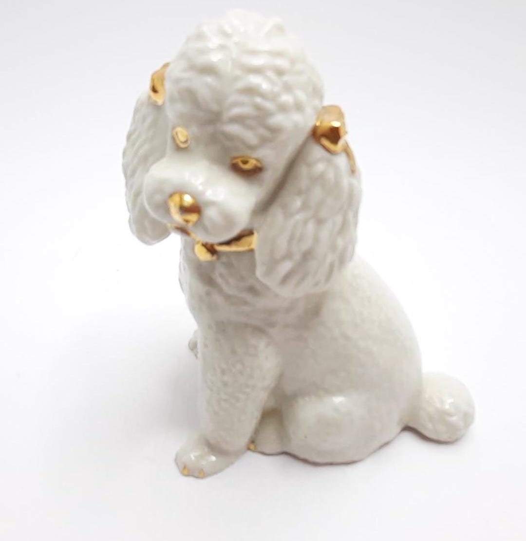 Vintage Lenox Puppy Dog Figurine Gold Accent - Etsy