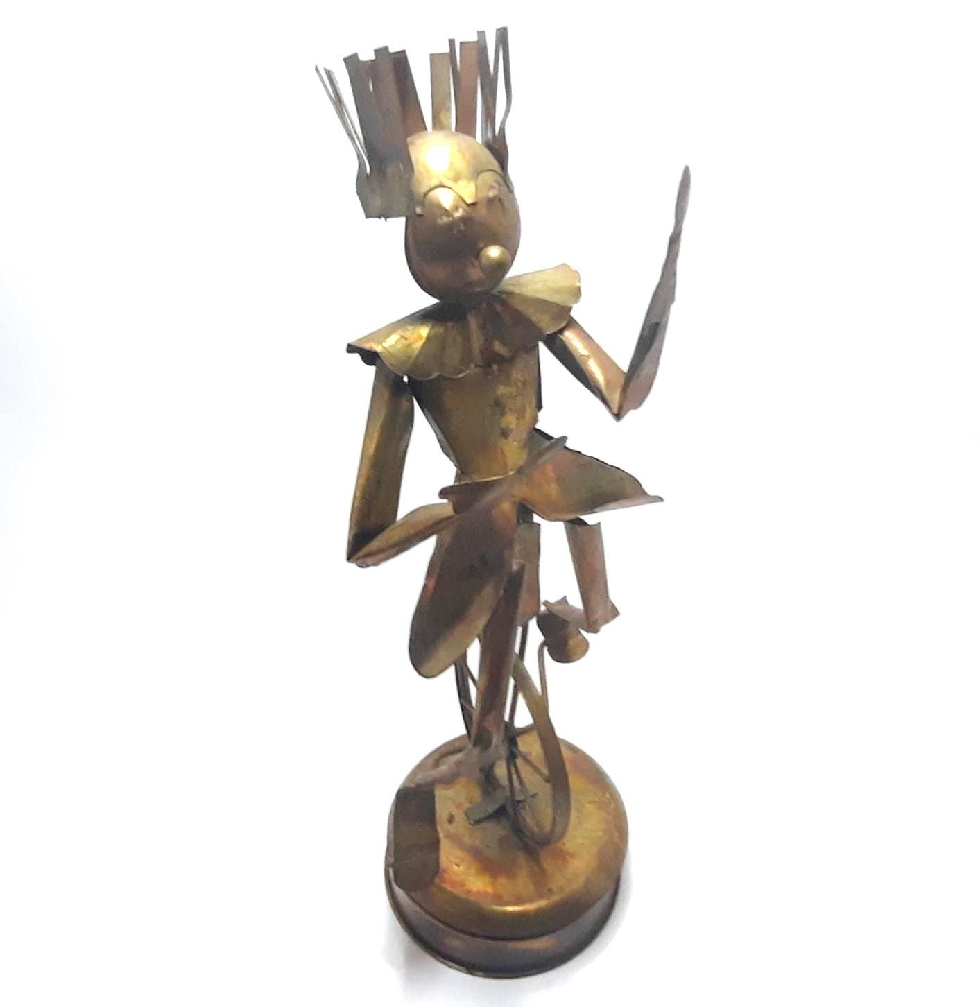 Sankyo Metal Brass Color Musical Clown on A Unicycle - Etsy