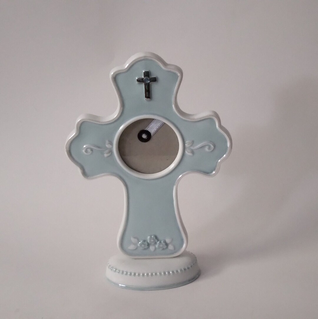 Russ Baby Blue Standing Ceramic Cross Communion Cross Gift - Etsy