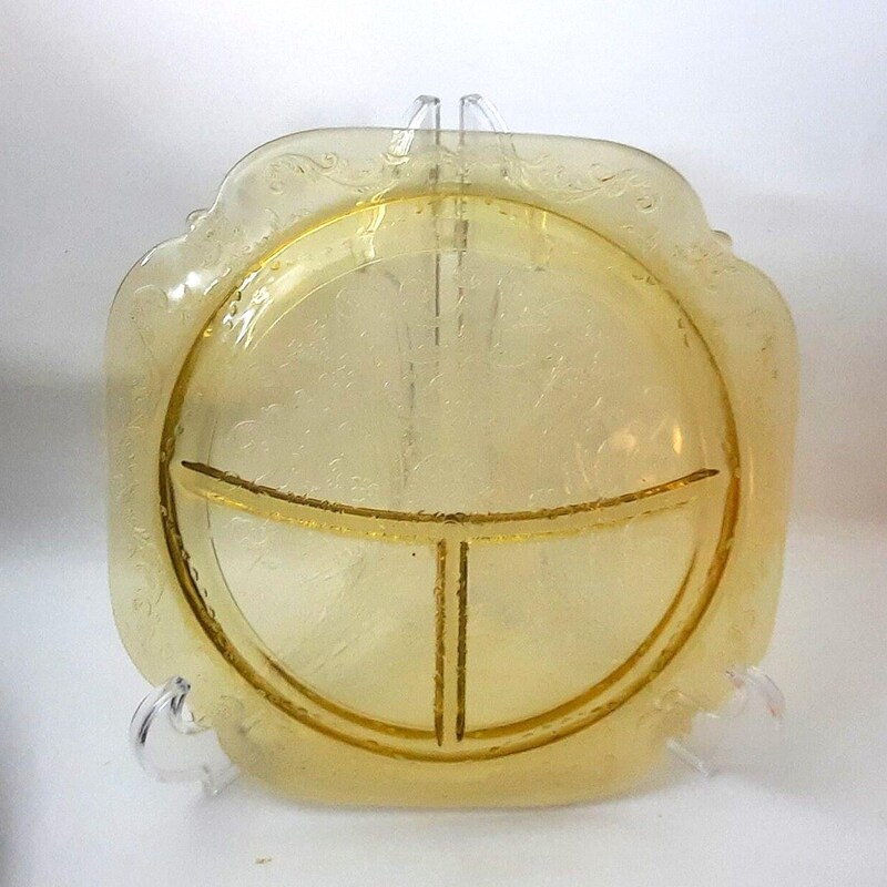 Amber Glass Plates - Etsy