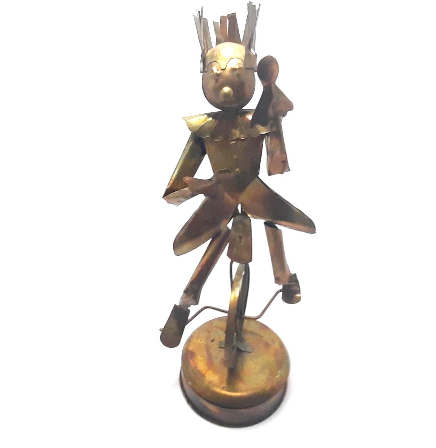Sankyo Metal Brass Color Musical Clown on A Unicycle - Etsy