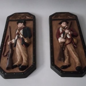 Vintage Soldier Wall Plaques 1974 - Etsy