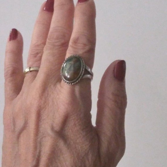 Sterling Silver Agate Ring 925 - Gem