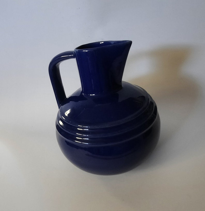 Vintage Cobalt Navy Blue Carafe Pitcher - Etsy