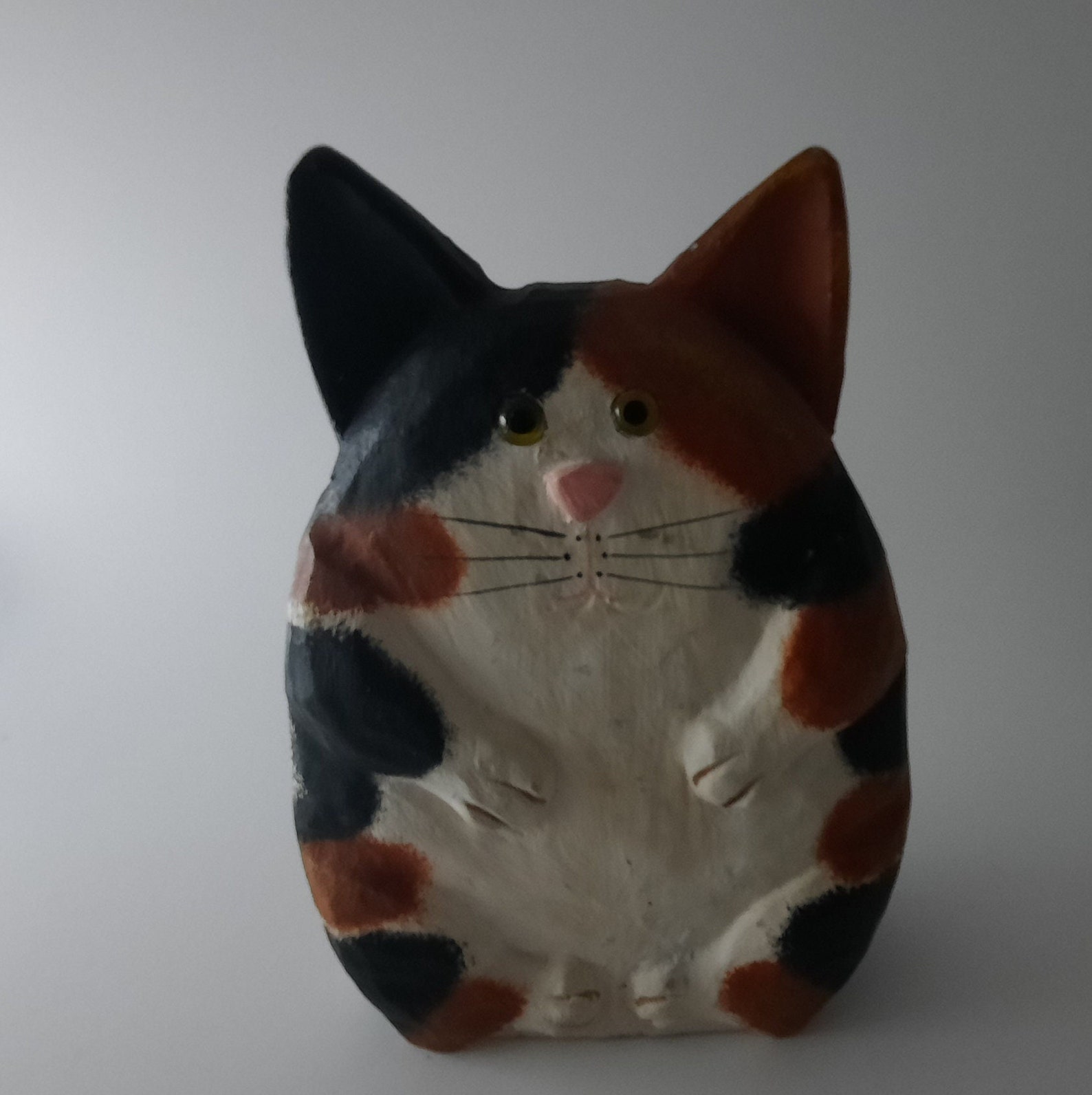 James Haddon Wooden Whimsical Black and Brown Cat Handcrafted - Etsy