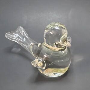 Vintage Glass Paperweight Bird - Etsy