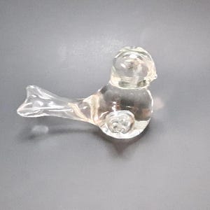 Vintage Glass Paperweight Bird - Etsy
