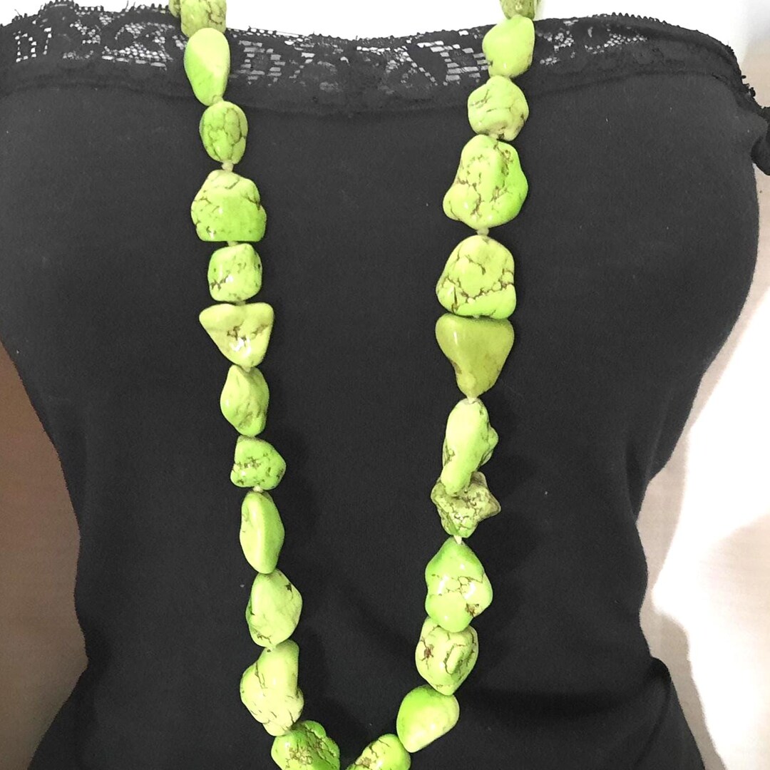 Chico's Green Turquoise Statement Women Necklace - Etsy