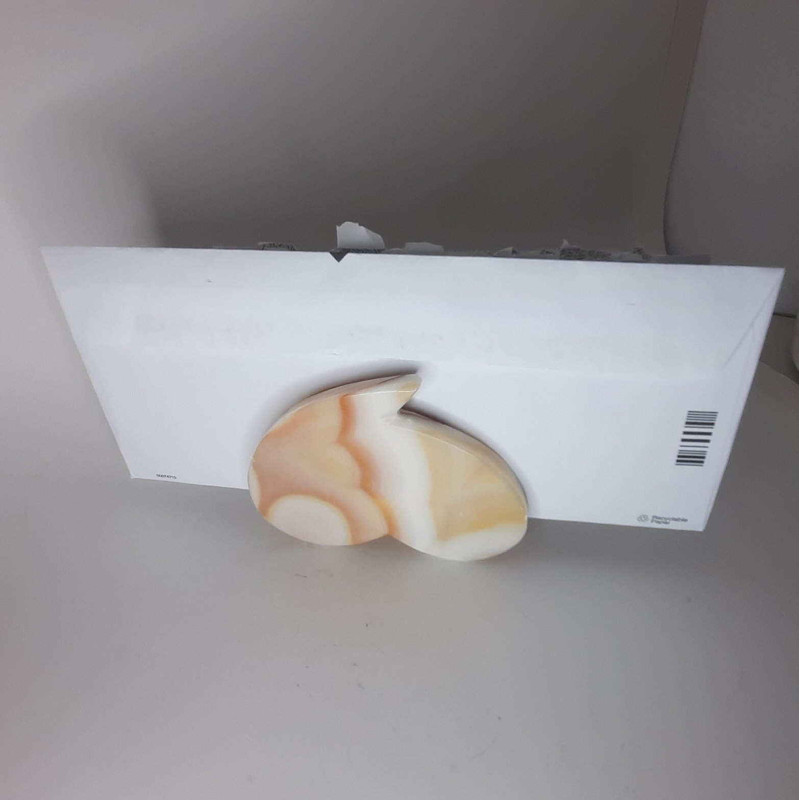 Vintage Agate Granite Paperweight Letter Holder - Etsy