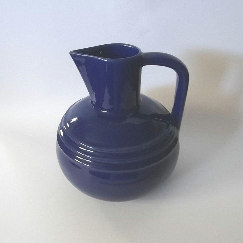 Blue Ceramic Pitcher - Etsy