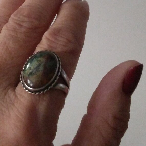 Sterling Silver Agate Ring 925 - Gem