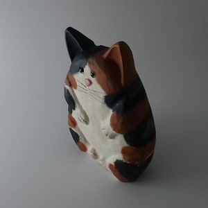 James Haddon Wooden Whimsical Black and Brown Cat Handcrafted - Etsy