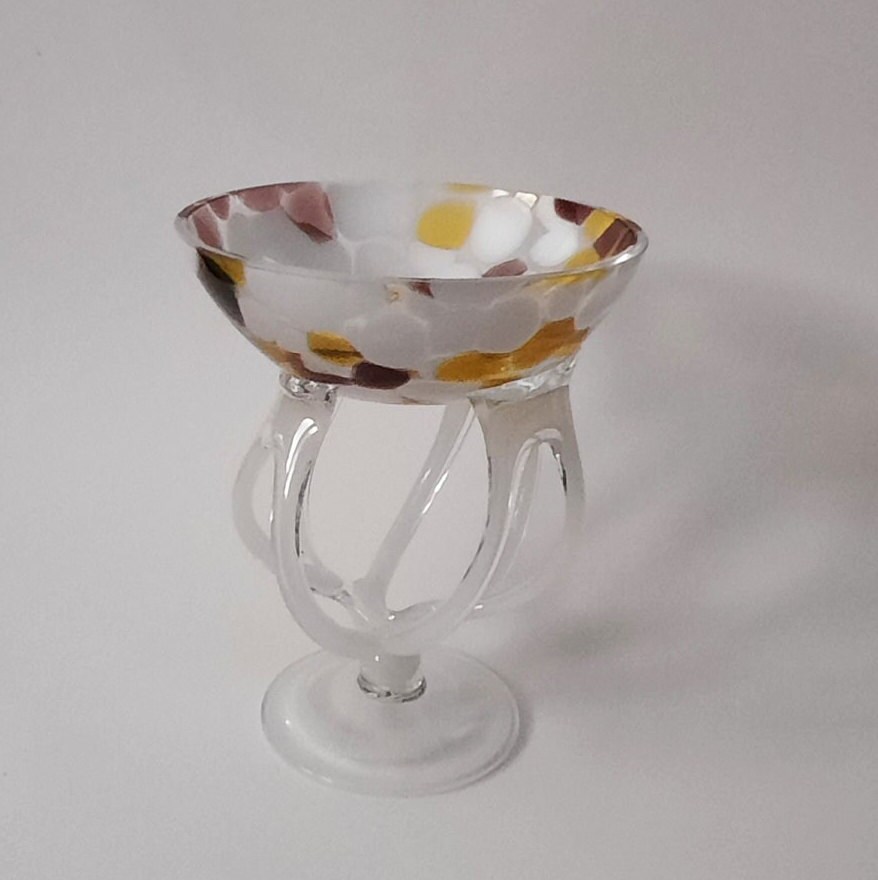 Zorza Hand Made Accent Vase Made in Poland Gold and Purple Glass - Etsy