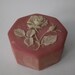 Incolay Pink Stone Raised White Rose Trinket Jewlery Box - Etsy
