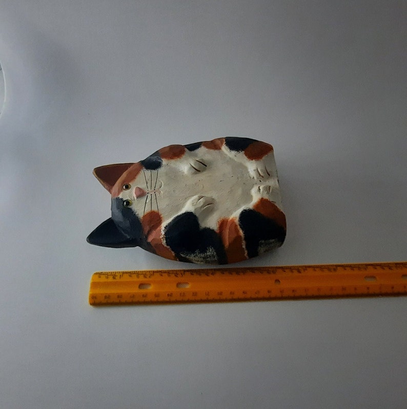 James Haddon Wooden Whimsical Black and Brown Cat Handcrafted - Etsy