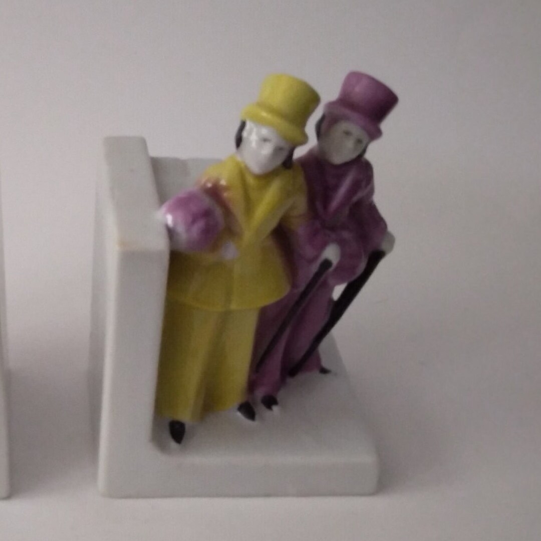 Vintage Porcelain Bookend Victorian Woman and Gentleman - Etsy