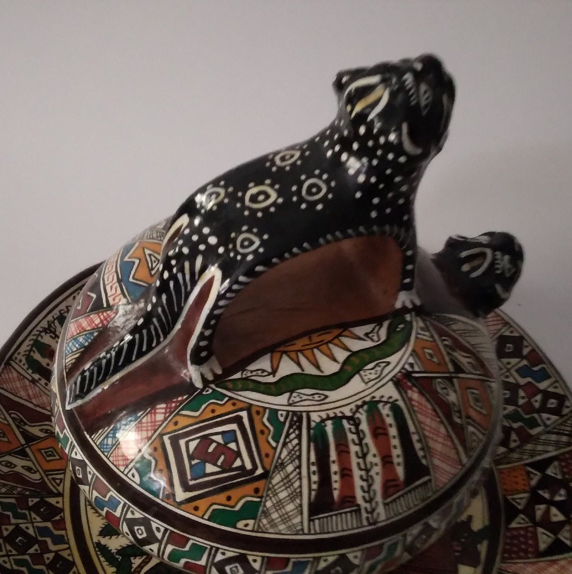 Peruvian Cusco Folk Art Red Clay Pottery Pitcher Jug Jaguar Panther - Etsy
