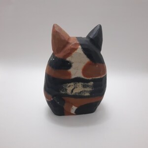 James Haddon Wooden Whimsical Black and Brown Cat Handcrafted - Etsy