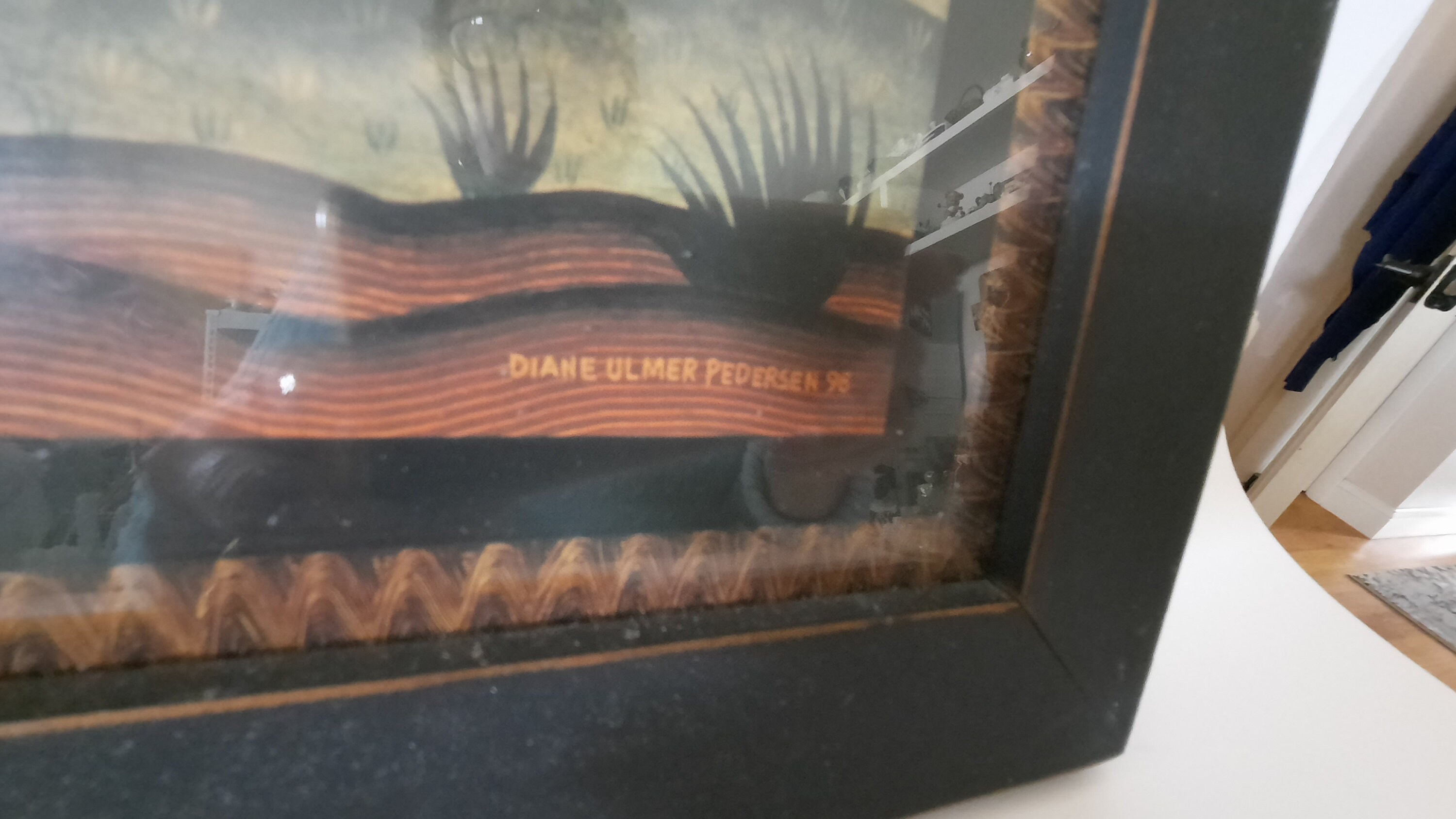 Diane Ulmer Pedersen Black Wood Frame Hen Chicken - Etsy