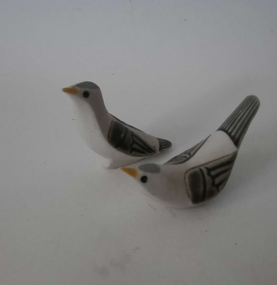 Vintage Porcelain Ceramic Birds Figurines - Etsy