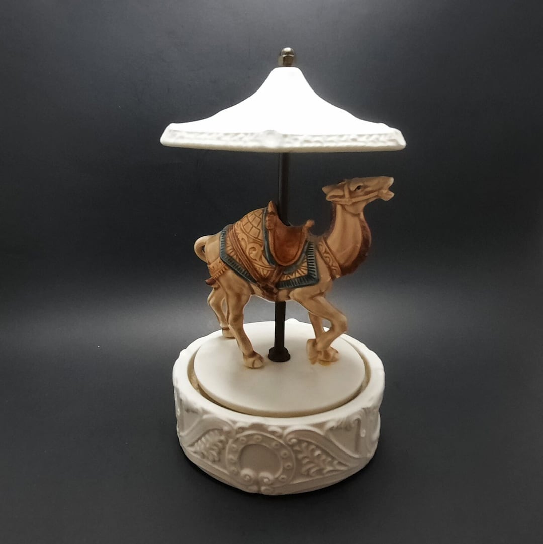 Vintage Camel Carousel Rotating Music Box - Etsy