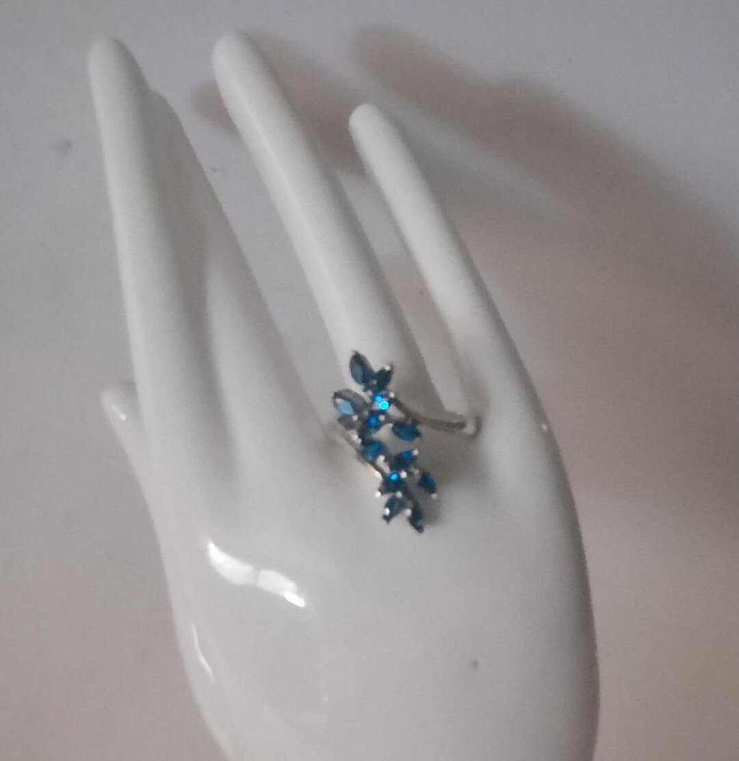 Blue Sterling Silver Blue Stone Ring - Etsy