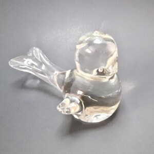 Vintage Glass Paperweight Bird - Etsy