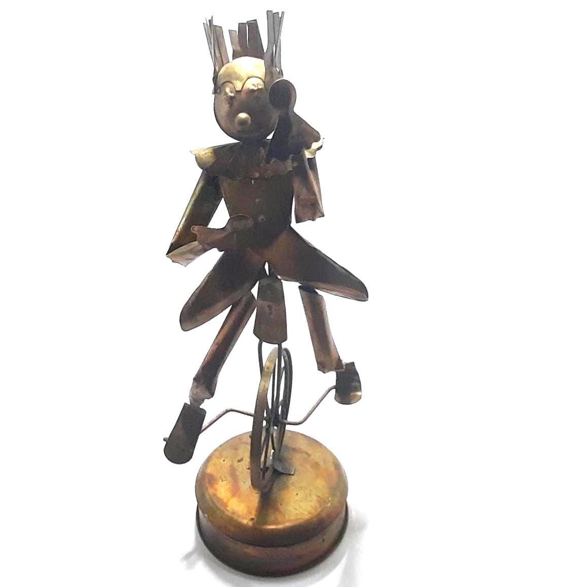 Sankyo Metal Brass Color Musical Clown on A Unicycle - Etsy