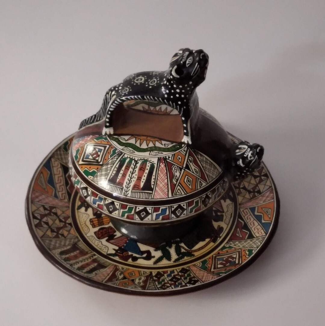 Peruvian Cusco Folk Art Red Clay Pottery Pitcher Jug Jaguar Panther - Etsy