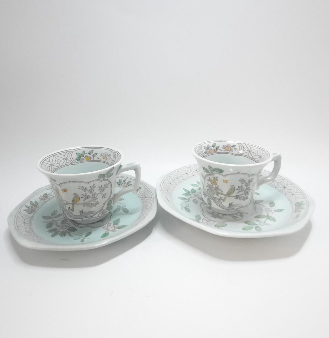 Adams England Tea Cups and Saucers Catyx Ware Bird Pattern - Etsy
