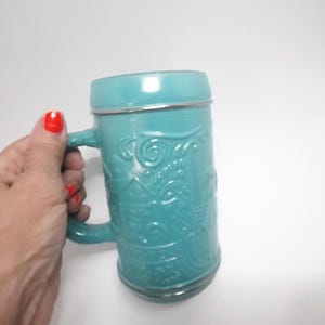Vintage Blue Teal German Beer Stein Mug - Etsy