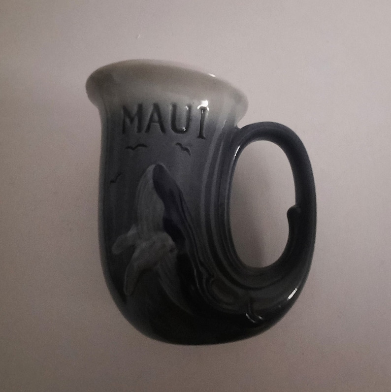 Vintage Maui Hawaii Whale Cup/mug Pottery Handcrafted Blue - Etsy