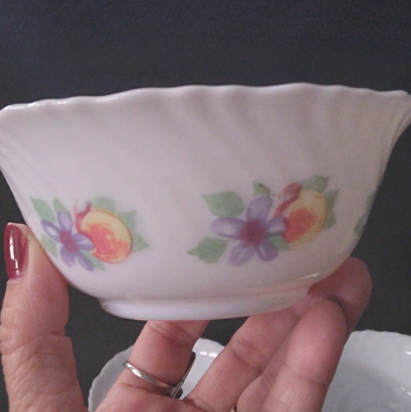 France ARCOPAL Dessert White Milk Glass Bowl - Etsy
