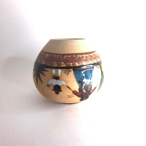 Sandstone Pottery Mexico Folk Art Hand Painted Planter Vase - Etsy