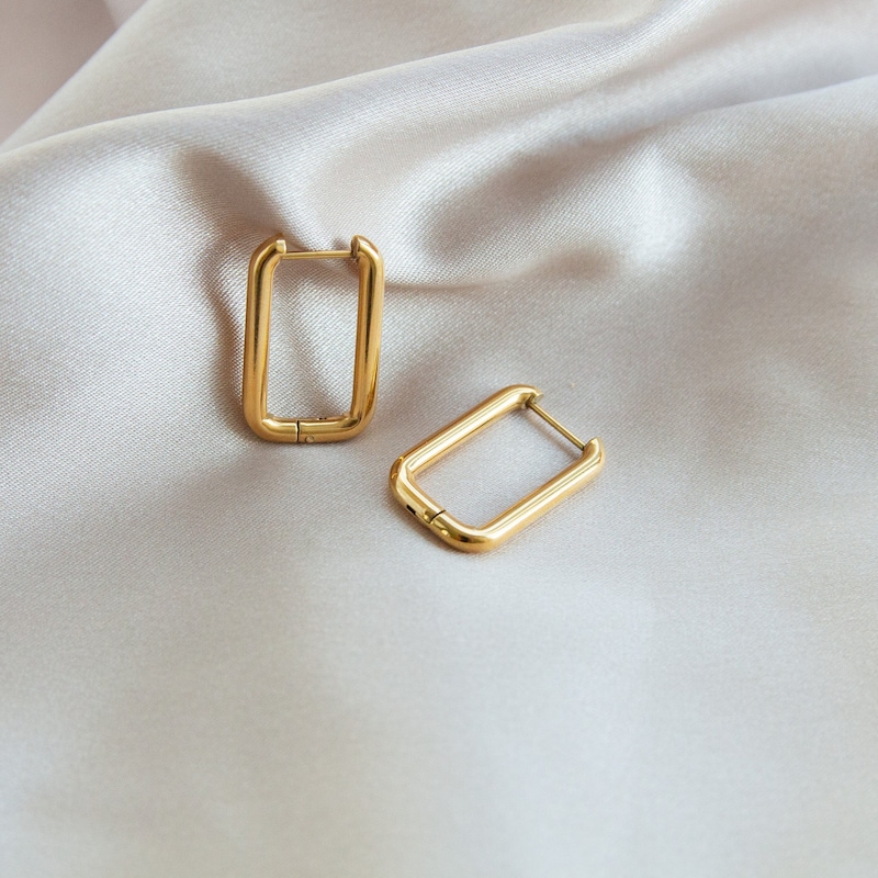 Rectangle Hoops - Etsy