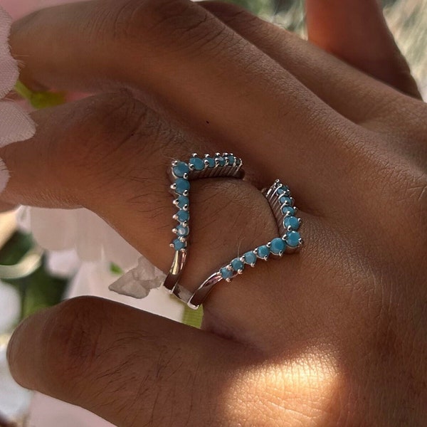 Turquoise Wedding Ring - Etsy