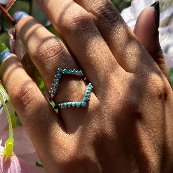Turquoise Wedding Ring - Etsy