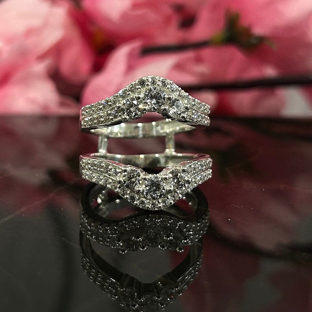Diamond Ring Enhancer Stackable Ring Enhance Wrap Engagement Ring Guard ...