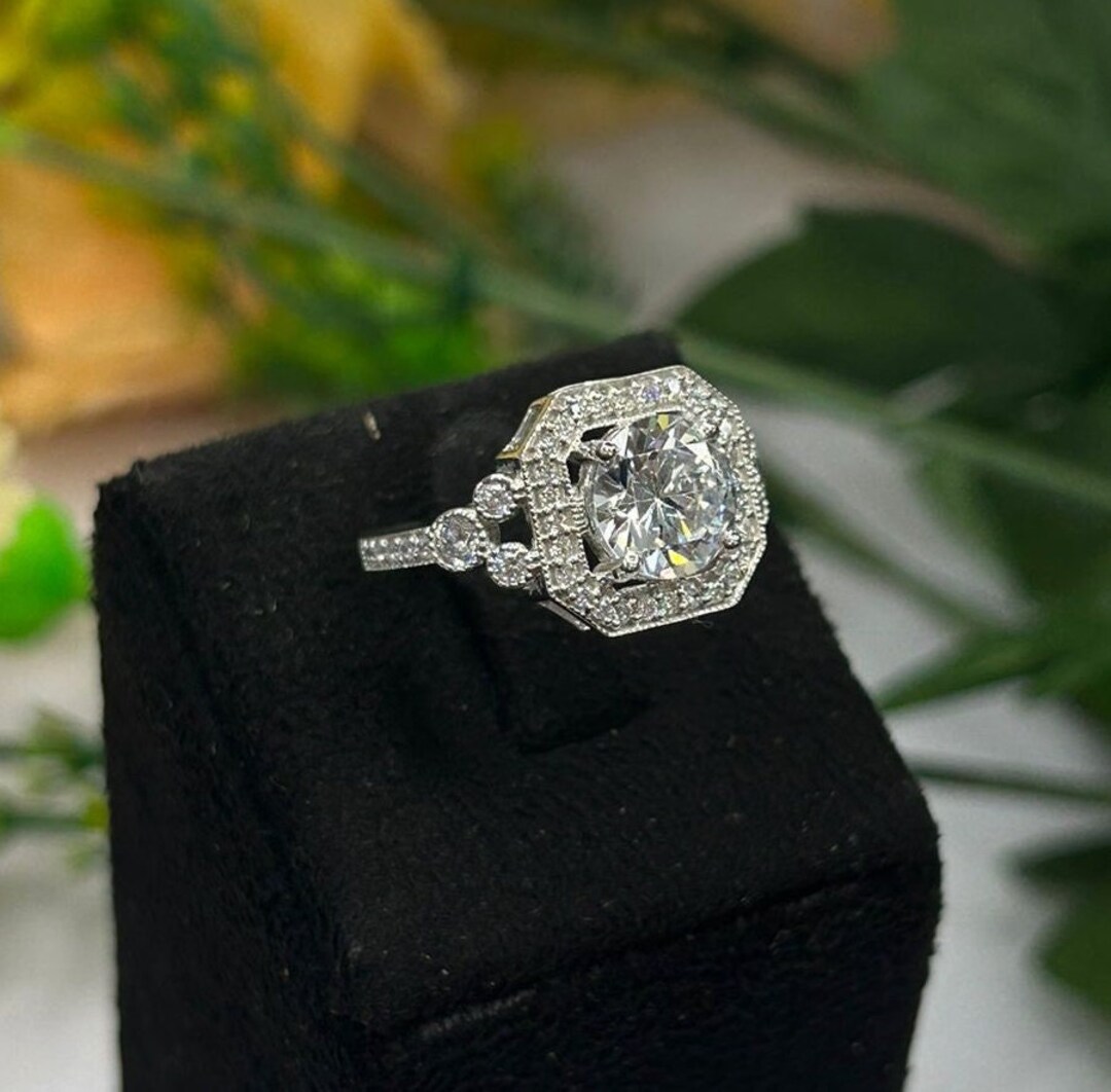 Disneys Mickey Mouse Ring Halo Diamond Ring Engagement Ring Mickey Ring ...