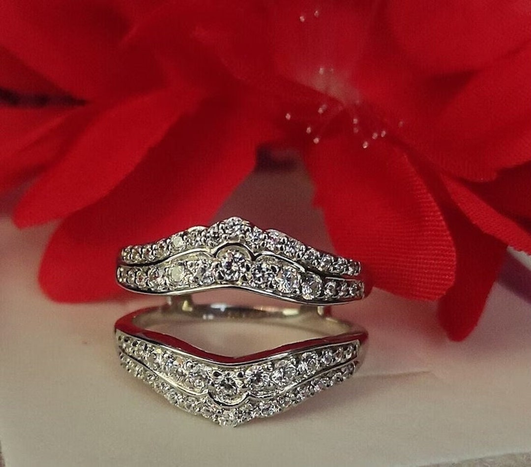 Ring Enhancer Art Deco Wedding Band Wrap Sterling Silver - Etsy