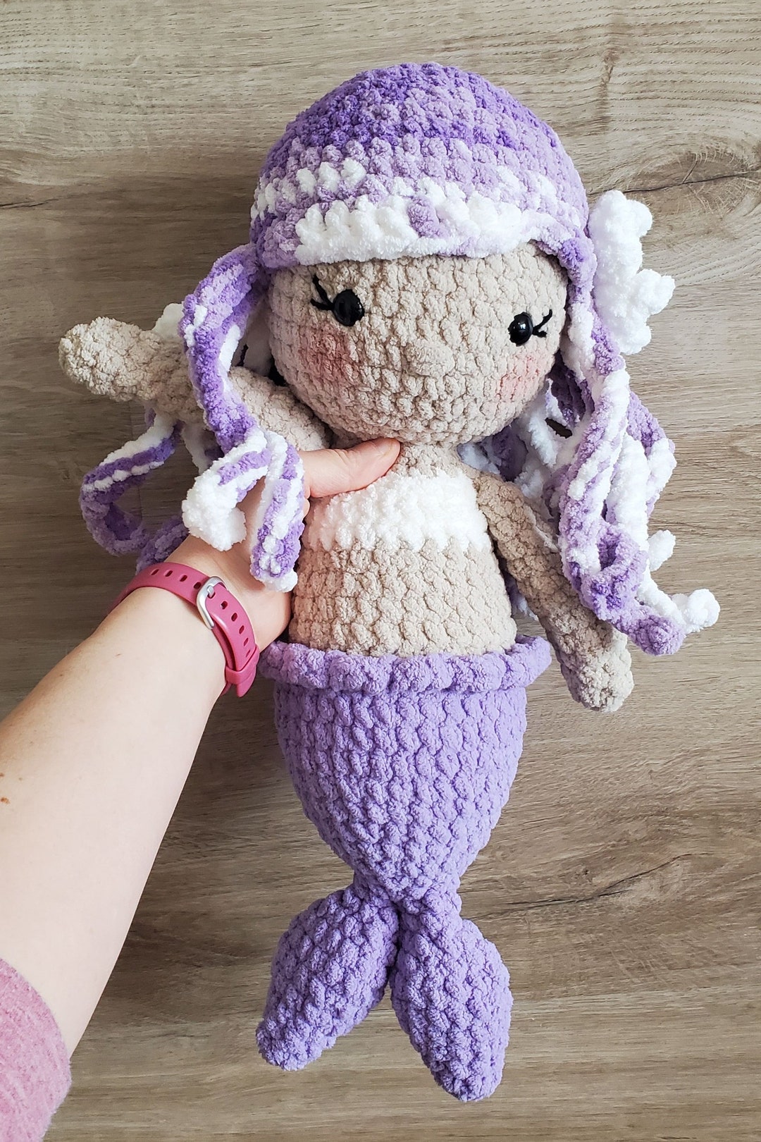 Crochet Mermaid Plushie Stuffed Mermaid Doll Mermaid Toy - Etsy