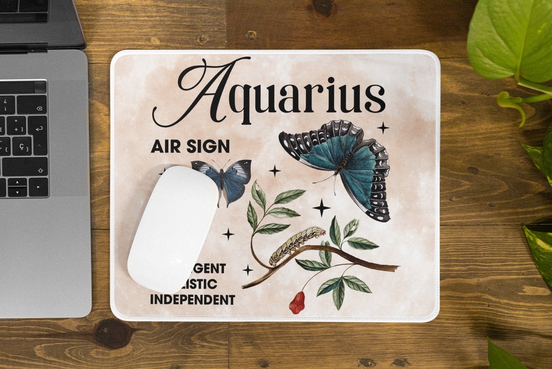 Mouse Pad Zodiac Gift for Astrology Lover Aquarius Star Sign - Etsy