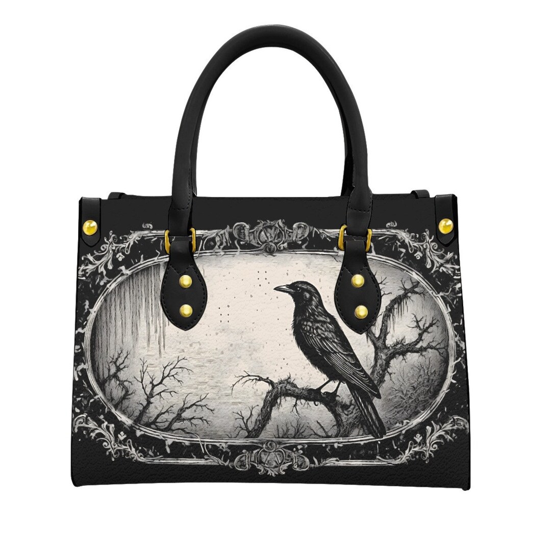 Swamp Gothic Raven Purse Edgar Allan Poe Emo Scene Unique Goth Crow Bag ...