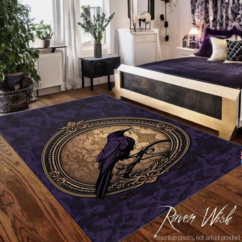 Purple Raven Queen Area Rug Super Soft Plushy Home Decor - Etsy