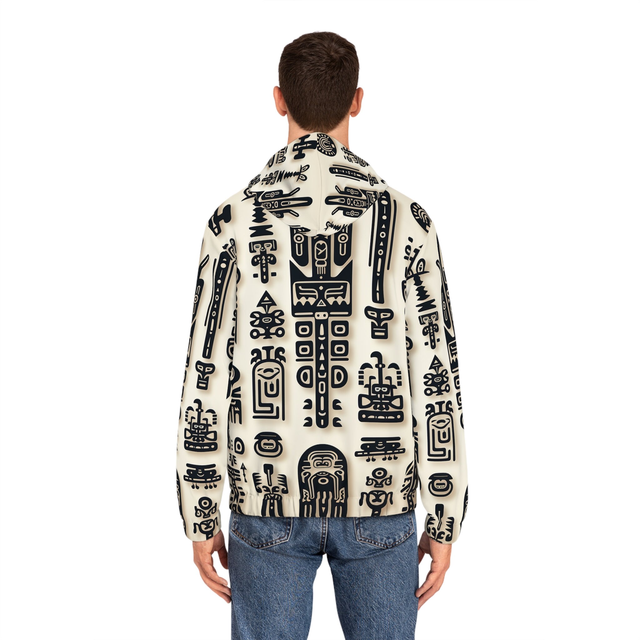 Men's Full-zip Hoodie Aztec Icons - Etsy