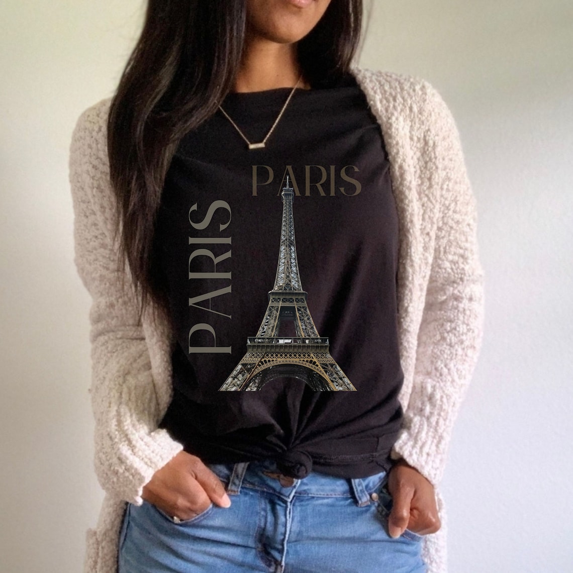 Paris-themed T-shirt With Eiffel Tower, City-inspired Fashion, Paris ...