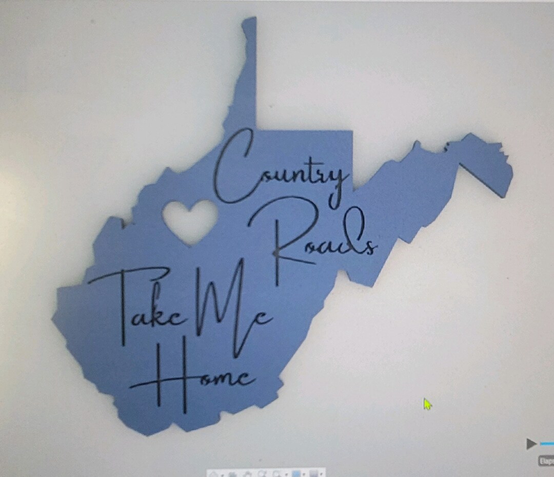 Metal Country Roads WV Sign - Etsy